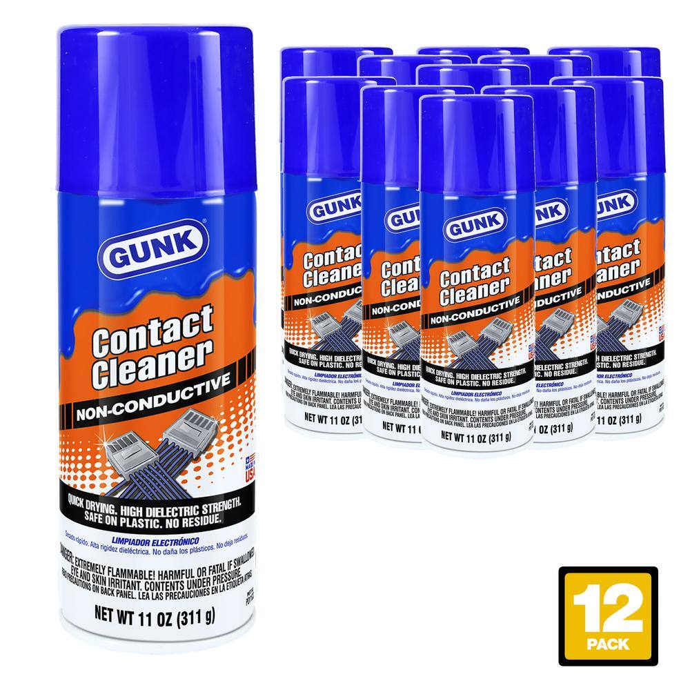 GUNK 11 oz. Contact Cleaner Pack of 12 PD11CC/6 - The Home Depot