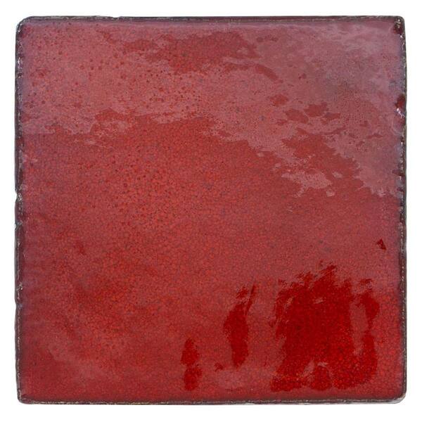 Ivy Hill Tile Orion Selenium Red 3.93 in. x 0.39 in. Glazed Terracotta ...