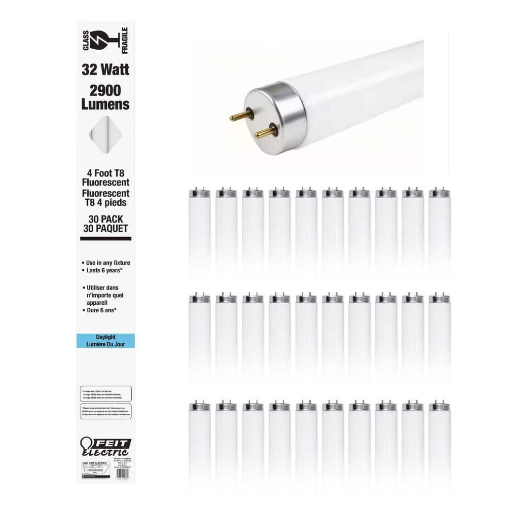 Feit Electric 32-Watt 4 ft. T8 G13 High Output Linear Fluorescent Tube ...