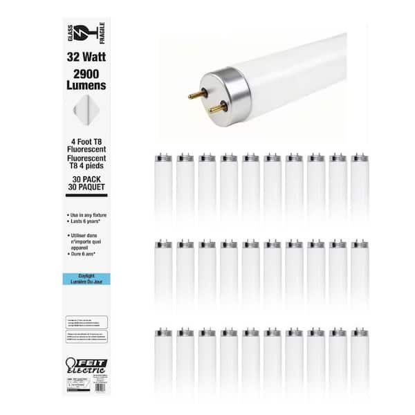 Feit Electric 32-Watt 4 ft. T8 G13 High Output Linear Fluorescent Tube ...