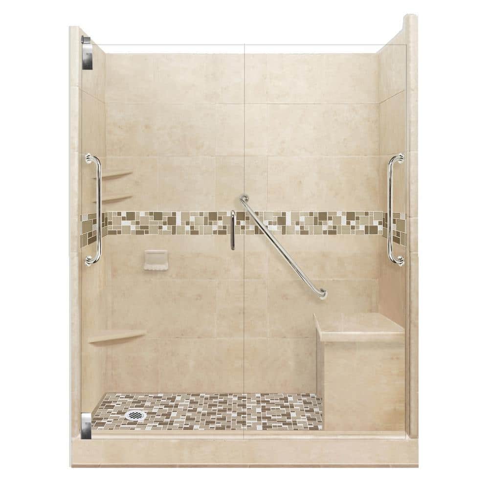 American Bath Factory Tuscany Freedom Grand Hinged 42 in. x 60 in. x 80 ...