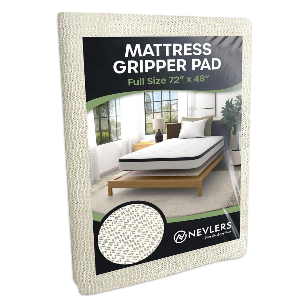 Nevlers Full Size Slip Resistant Mattress Pad 48 in. x 72 in. Durable ...