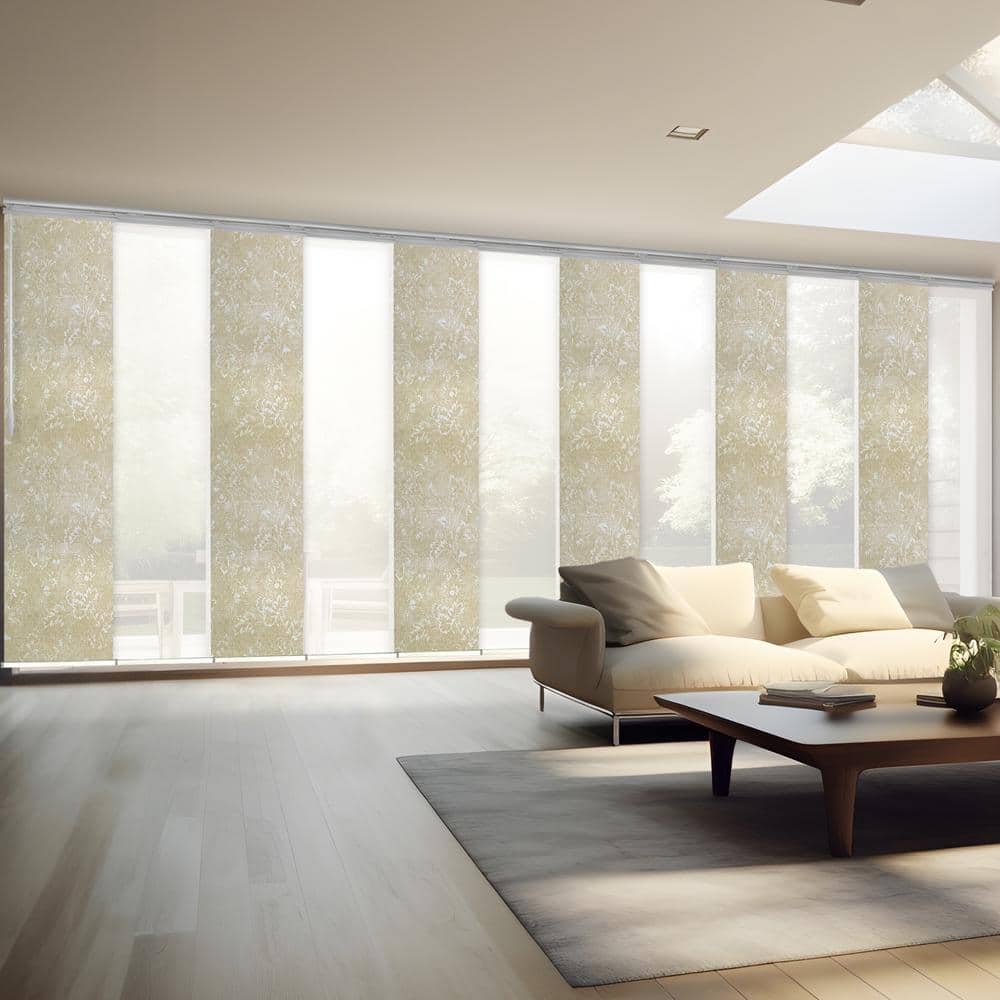 EMOH Sunlit Bloom 140 in. - 260 in. W x 94 in. L Adjustable 12-Panel ...