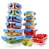 NutriChef 24-Piece Superior Glass Food Storage Containers Set ...