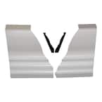 RACEWAY CROWN 0.125 in. x 5.75 in. x 94.5 in. with 4 Brackets PVC Crown ...