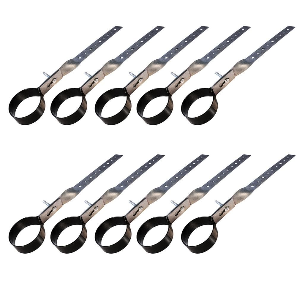 PLUMBFLEX 4 in. DWV Pipe Hanger in Galvanized Steel (10-Pack) 04HDWP-10 ...