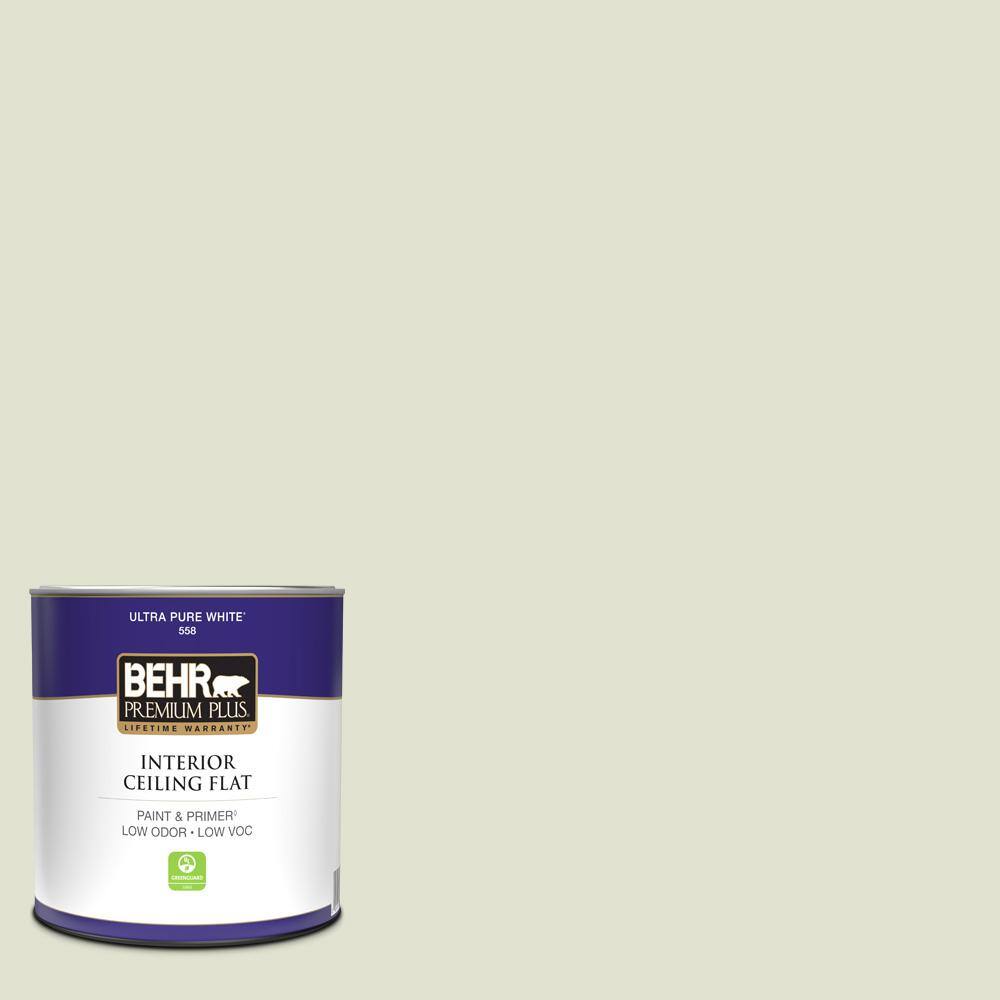 BEHR PREMIUM PLUS 1 qt. #S370-1 Positive Energy Ceiling Flat Interior ...