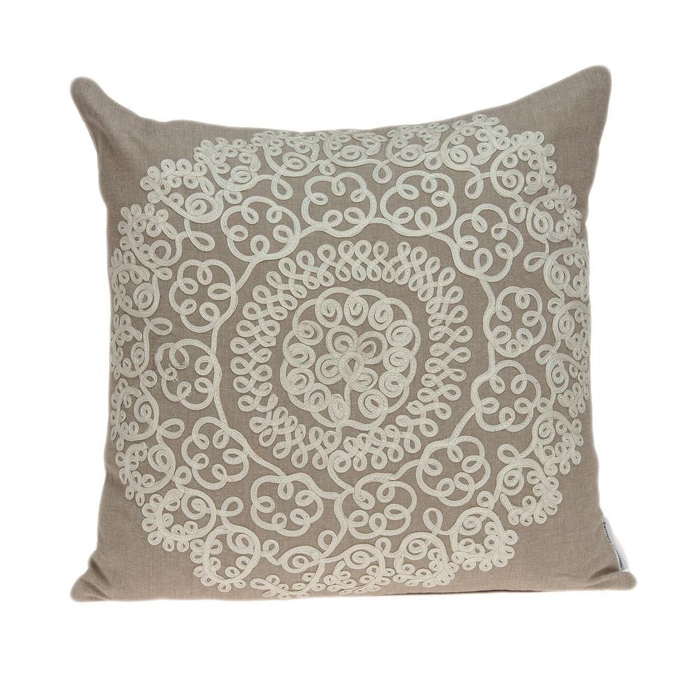 PARKLAND COLLECTION Arlene Tan Throw Pillow PILD11160P - The Home Depot