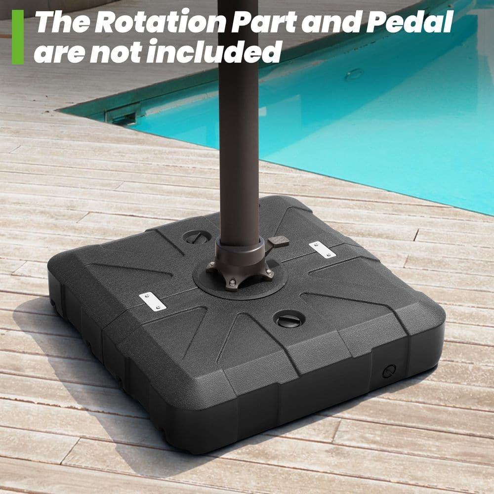 CLOUDFLY 260 lbs. Cantilever Outdoor Heavy Duty Umbrella Base HDPE ...