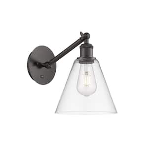 Innovations Bristol Glass 1-Light Oil Rubbed Bronze, Clear Wall Sconce ...
