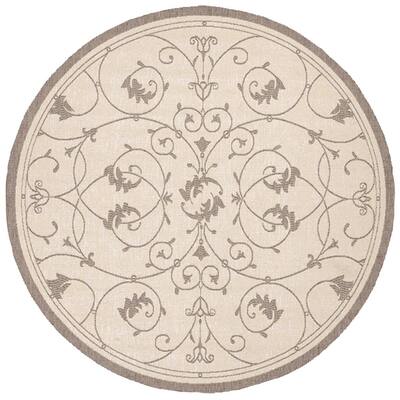 Couristan Recife Garden Lattice Cocoa Natural 9 ft. x 13 ft. Area Rug ...