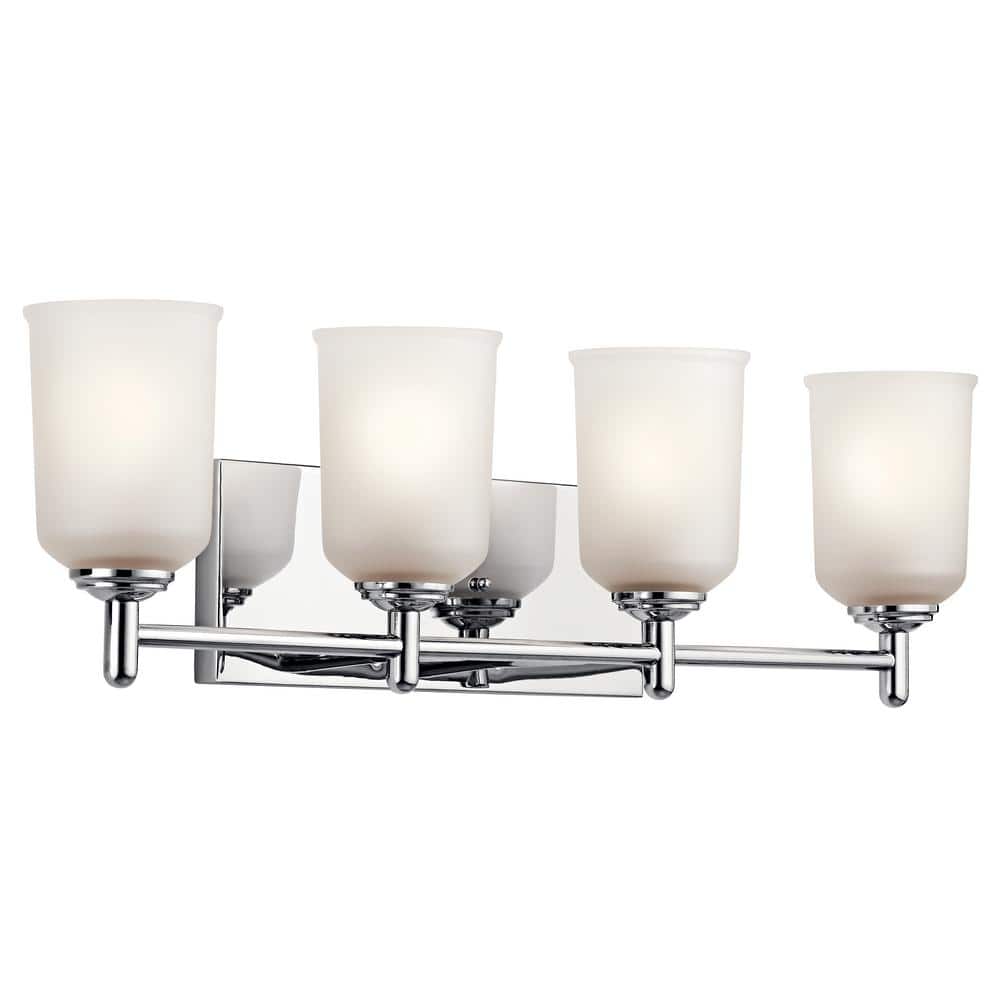 KICHLER Shailene 29.5 in. 4-Light Chrome Traditional Bathroom Vanity ...