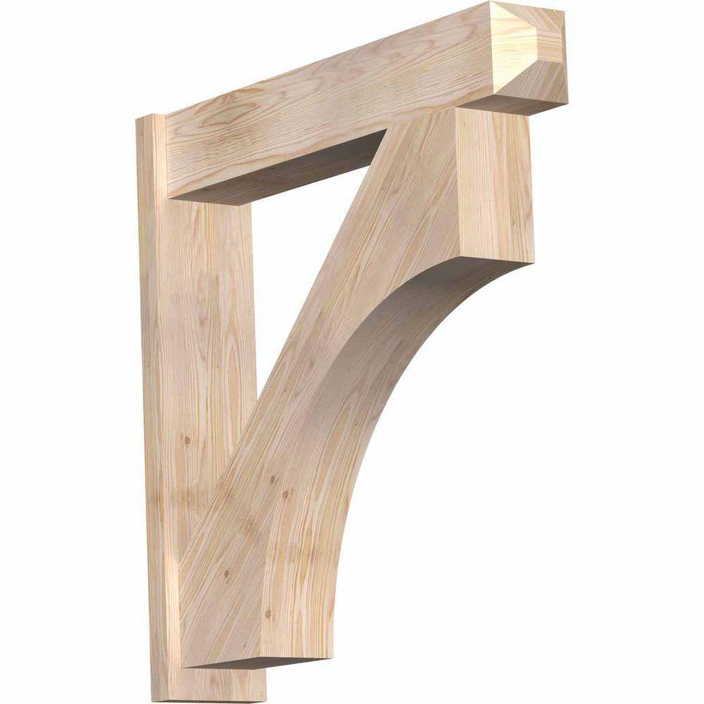 Ekena Millwork 8 in. x 38 in. x 38 in. Douglas Fir Westlake Craftsman ...
