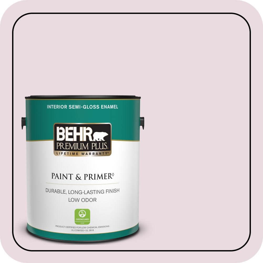 BEHR PREMIUM PLUS 1 gal. #S120-1 Wine Pairing Semi-Gloss Enamel Low ...