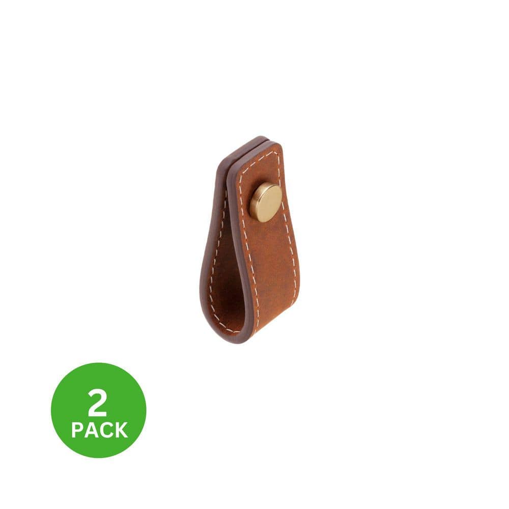 Sumner Street Home Hardware 2-Pack Saddle Leather 2 in. (51 mm) Satin ...