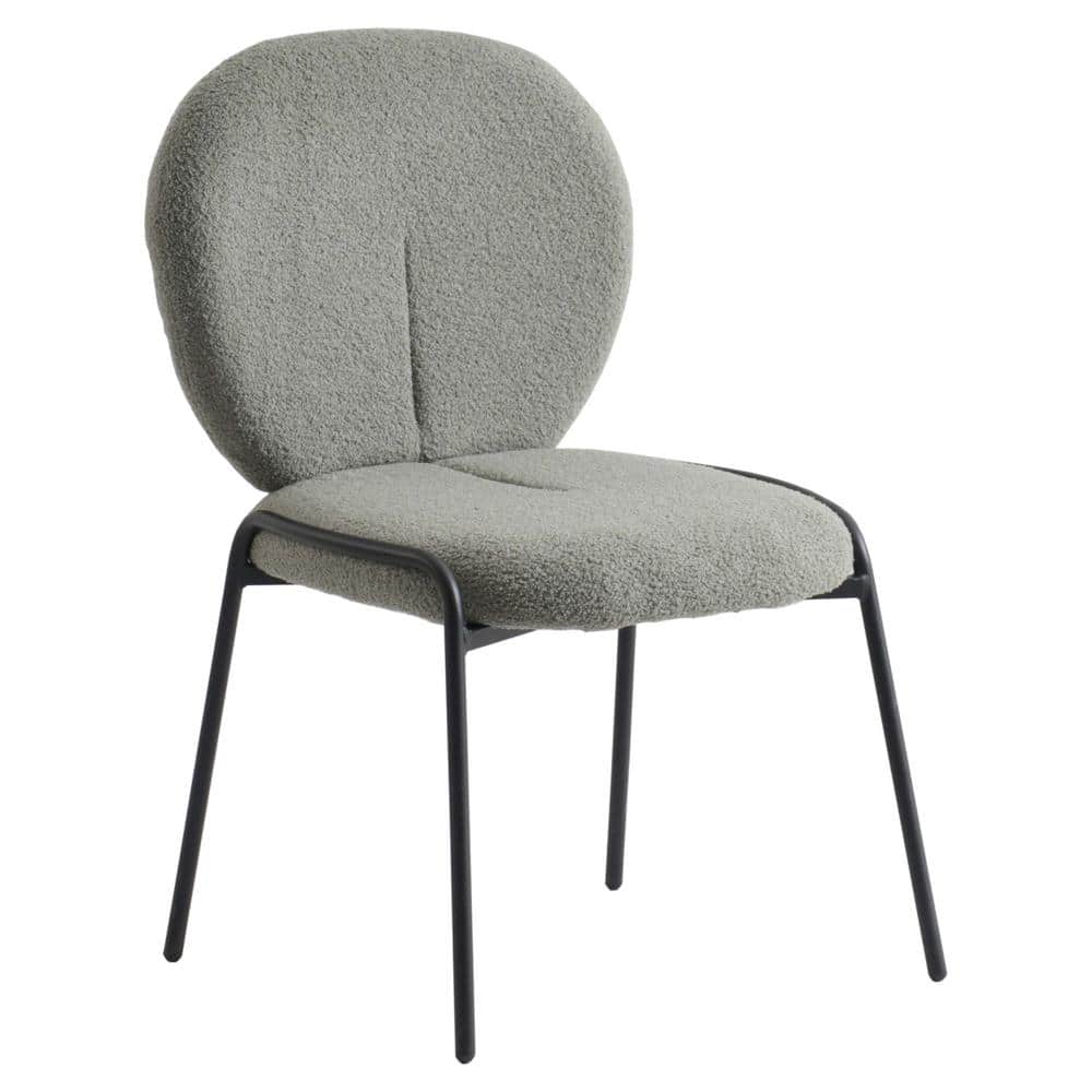 Leisuremod Celestial Mid-Century Modern Boucle Dining Side Chair with ...