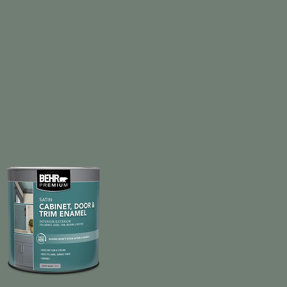 BEHR PREMIUM 1 qt. #N420-5 Boreal Satin Enamel Interior/Exterior ...
