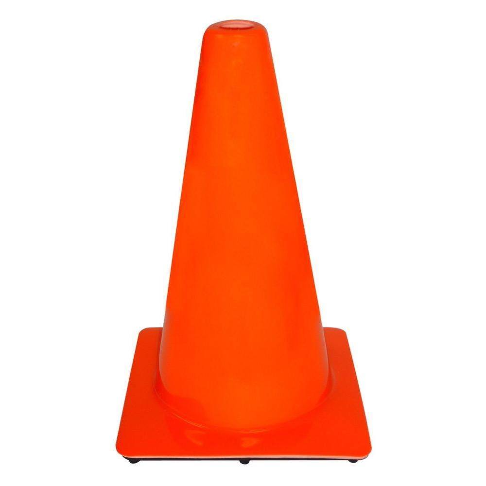 3M 18 in. Orange PVC Non Reflective Traffic Safety Cone 90128-00001 ...
