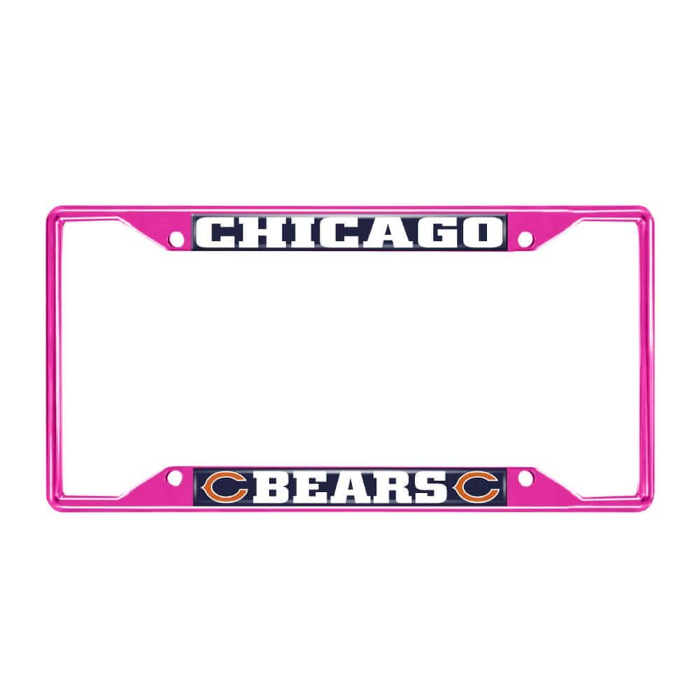 FANMATS Universal Fit NFL - Chicago Bears License Plate Frame - Pink ...