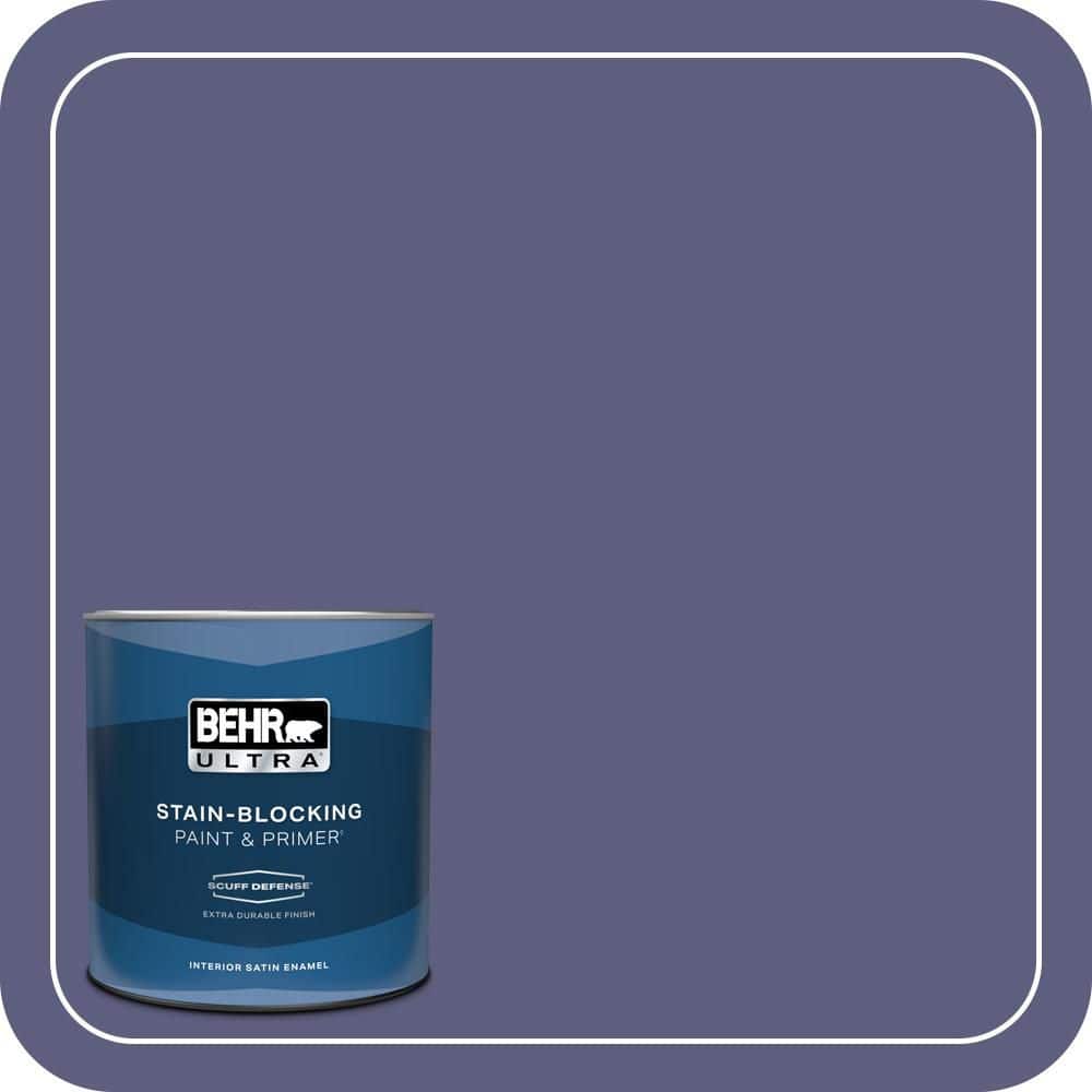 BEHR ULTRA 1 qt. #M550-7 Strong Iris Extra Durable Satin Enamel ...