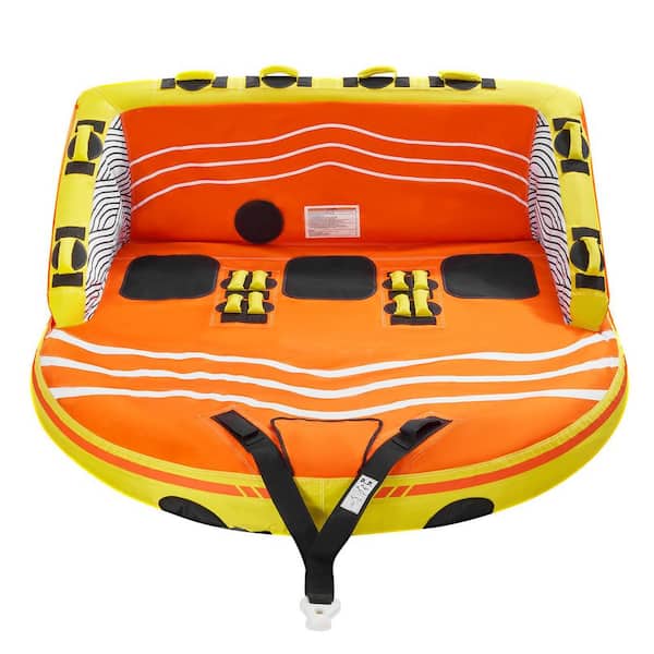 VEVOR Towable Tube for Boating 1-2 Riders Inflatable Towable Tubes with ...