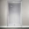 JACUZZI 48 in. x 79 in. Semi-Frameless Exposed Sliding Shower Door in ...