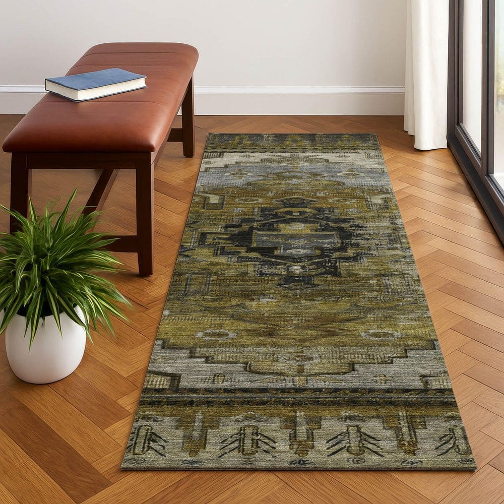 Addison Rugs Mayfield Premium Machine Washable Abstract AMF1776 Brown 2 ...