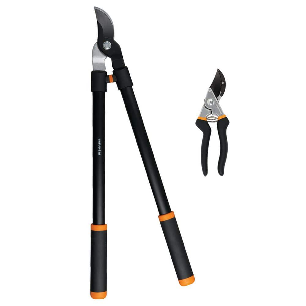 Fiskars 2-Piece Lopper and Hand Pruner Garden Tool Set 2009524 - The ...