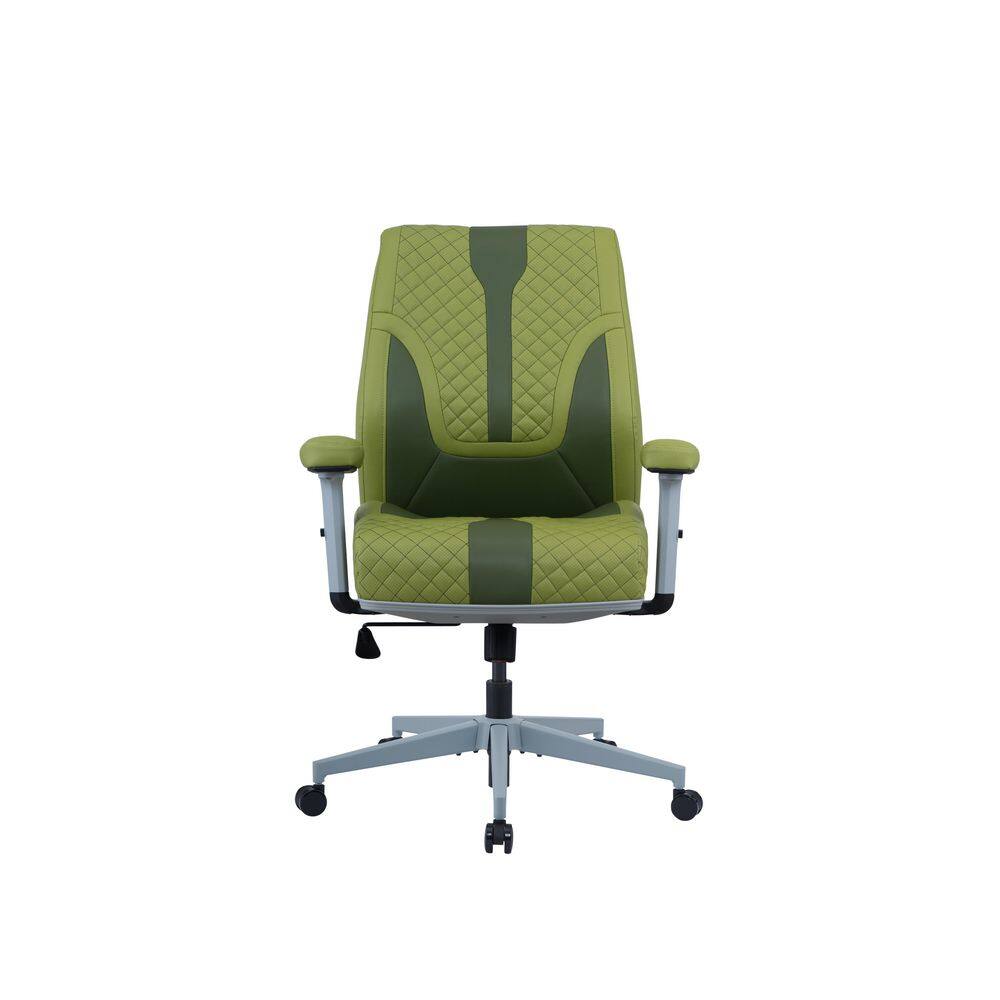 Silverpark Green Mid-Back Executive PC Racing Game Chair Leather Office ...