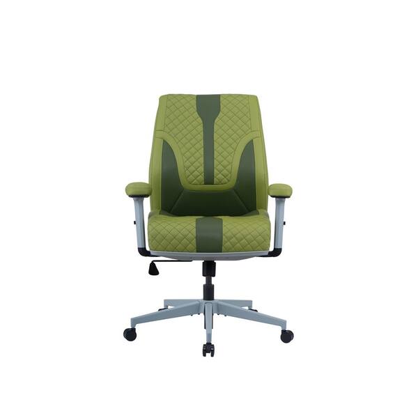 Silverpark Green Mid-Back Executive PC Racing Game Chair Leather Office ...