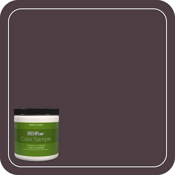 BEHR PREMIUM PLUS 8 oz. #T18-04 Nocturne Shade Semi-Gloss Interior ...