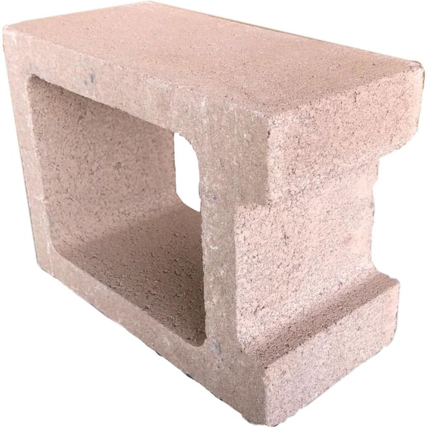 Southwest Block 12 in. x 8 in. x 16 in. Tan Smooth Concrete Block 6 in ...