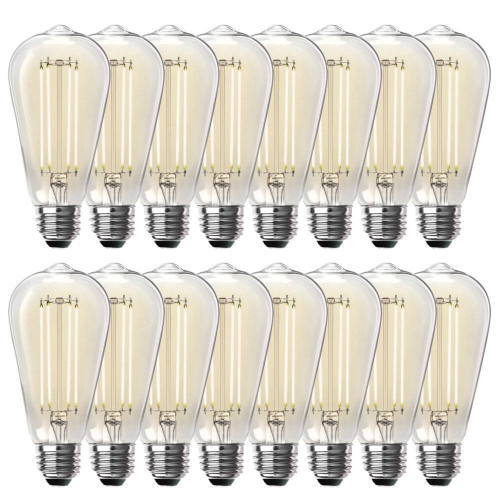 Feit Electric 100-Watt Equivalent ST19 Dimmable Straight Filament Clear ...