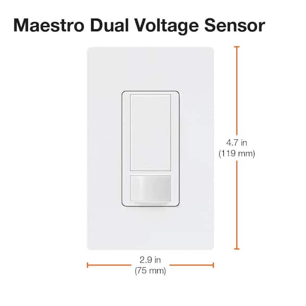 Ms-a102 Manual Lutron Maestro MS-B102-WH Dual Tech Occupancy Sensor ...