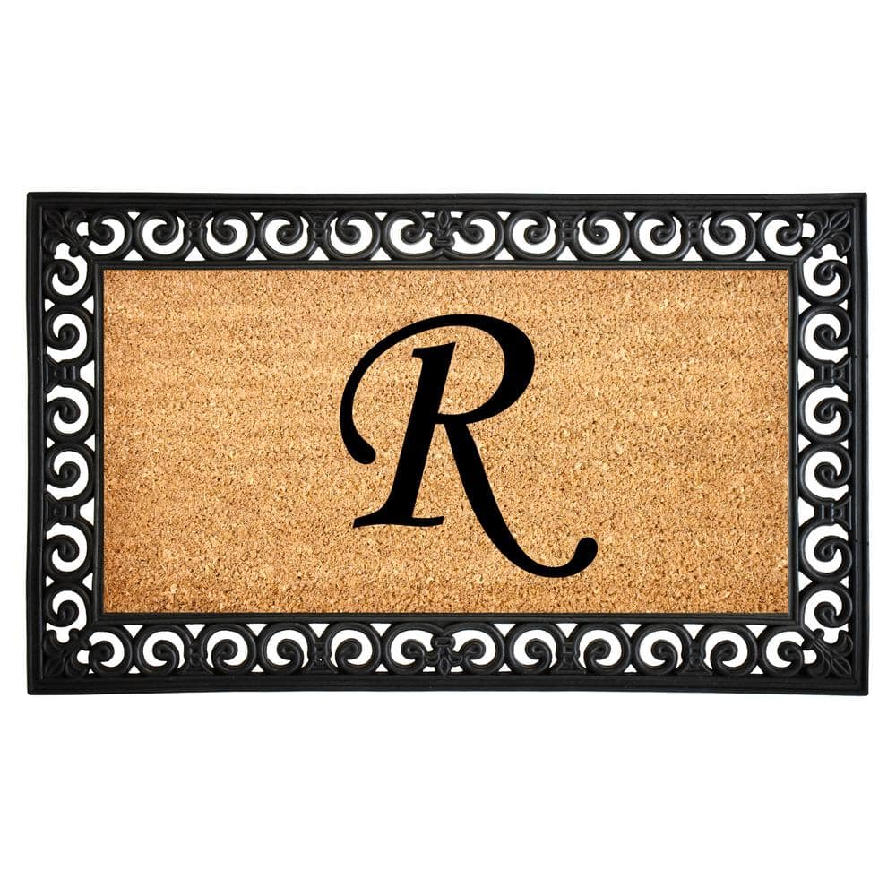 Calloway Mills Gabriel 18 in. x 30 in. Monogrammed (Letter R) Door Mat ...