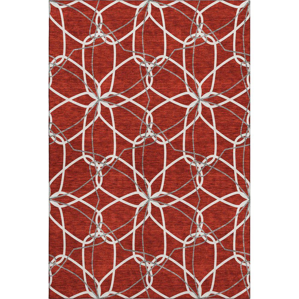 Addison Rugs Mayfield Premium Machine Washable Abstract AMF950 Red 8 ft ...