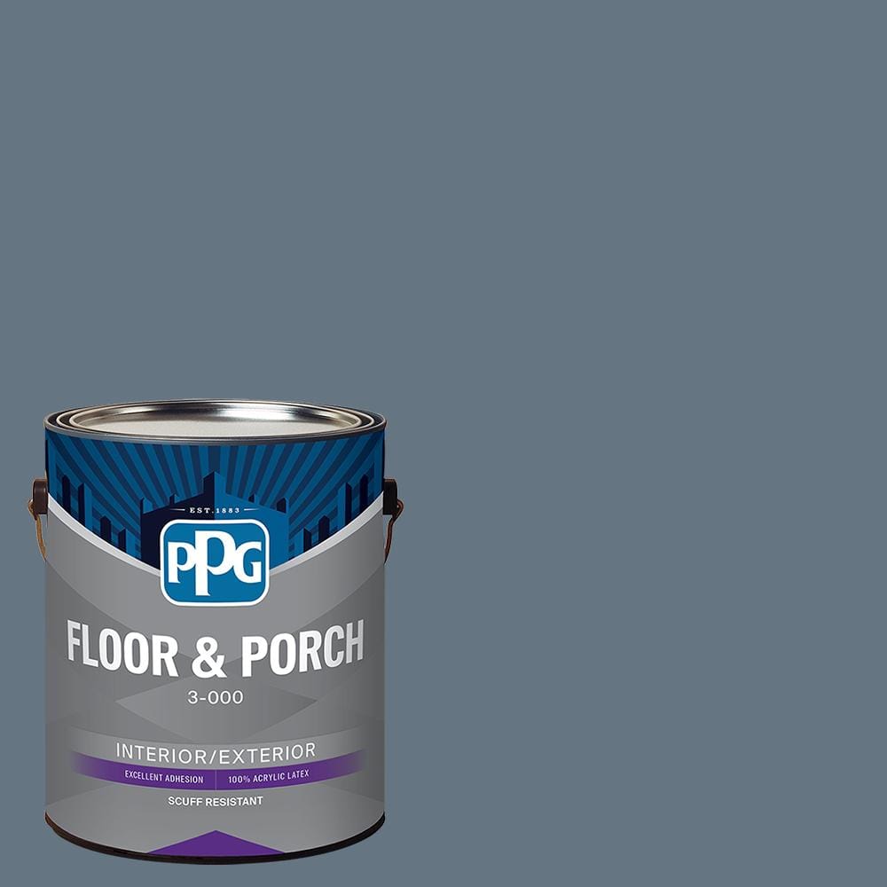 PPG 1 gal. PPG1040-6 Freedom Found Satin Interior/Exterior Floor and ...