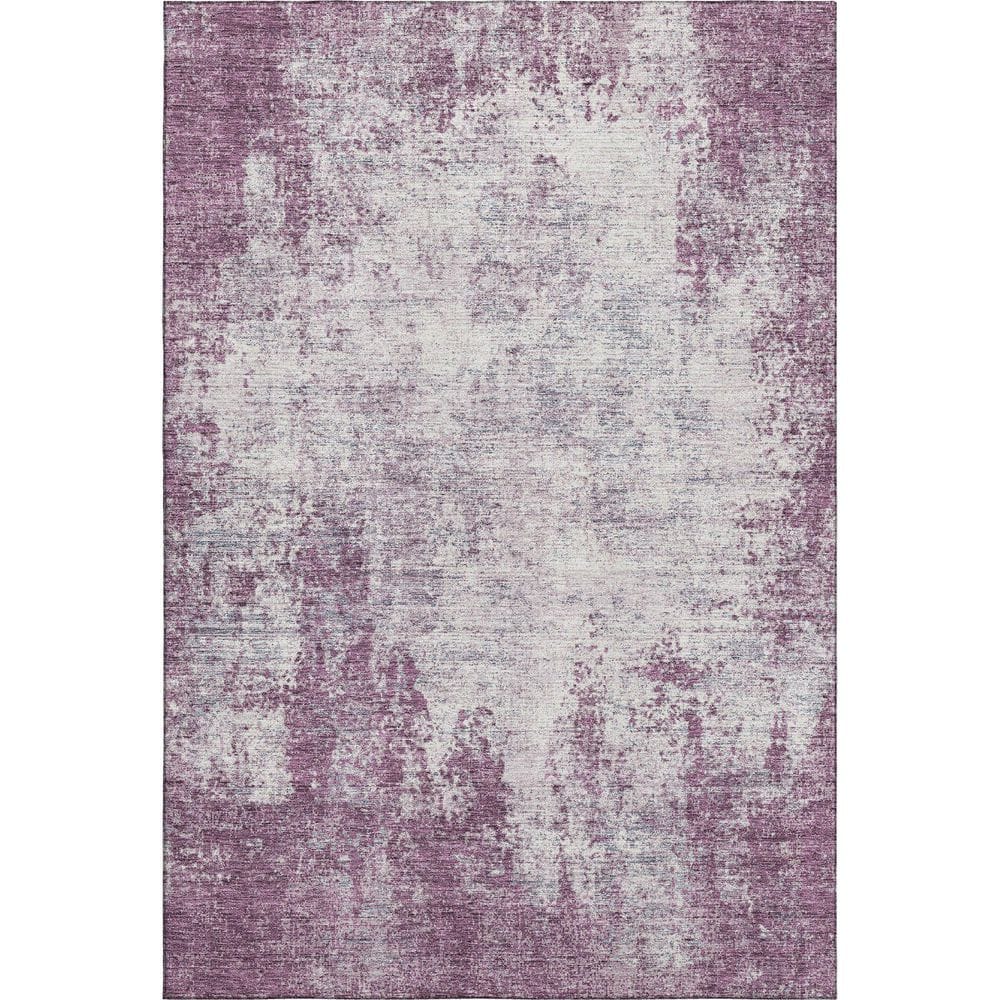 Addison Rugs Mayfield Premium Machine Washable Abstract AMF940 Plum 9 ...