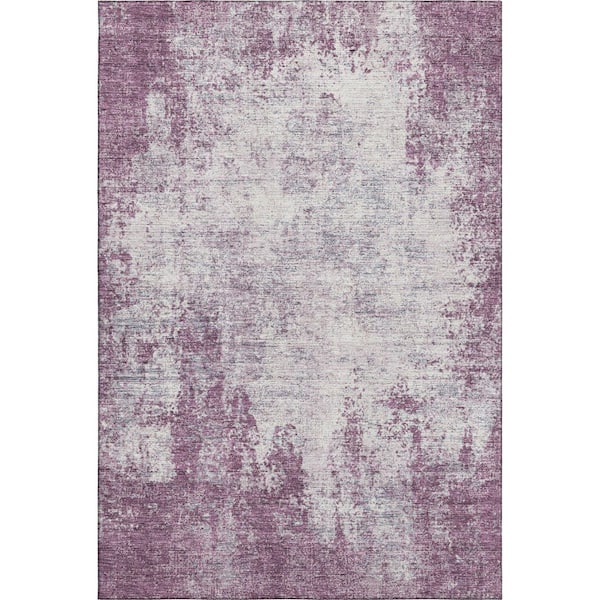 Addison Rugs Mayfield Premium Machine Washable Abstract AMF940 Plum 9 ...