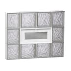 Clearly Secure 27 in. x 23.25 in. x 3.125 in. Frameless Ice Pattern ...