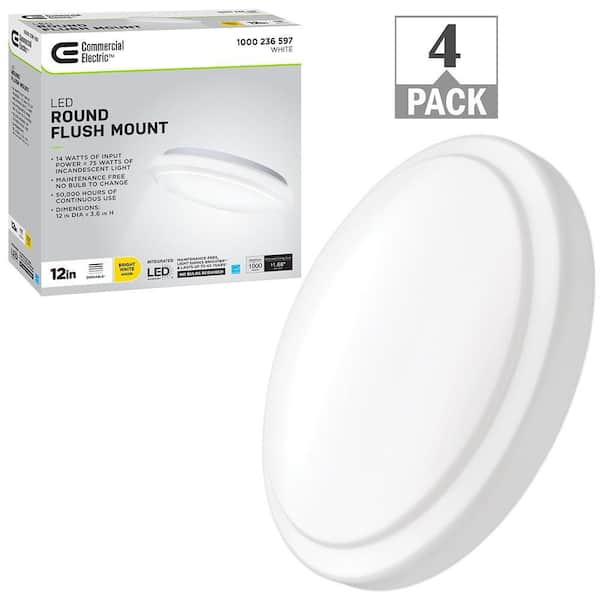 Reviews for Commercial Electric 12 in. Round LED Flush Mount for Pantry ...