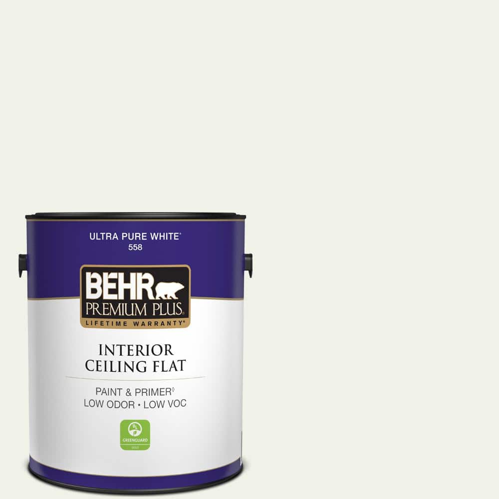BEHR PREMIUM PLUS 1 gal. #PPU18-07 Falling Snow Ceiling Flat Interior ...