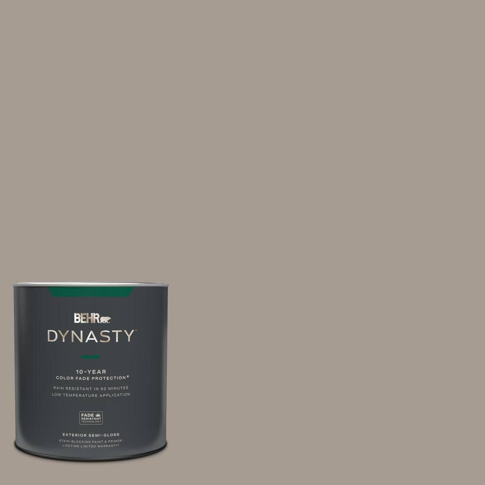 BEHR DYNASTY 1 qt. #N200-4 Rustic Taupe Semi-Gloss Enamel Exterior ...