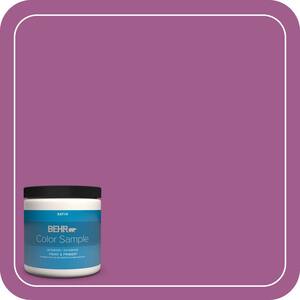 BEHR PREMIUM PLUS 8 oz. #P110-6 Wild Berry Semi-Gloss Interior/Exterior ...
