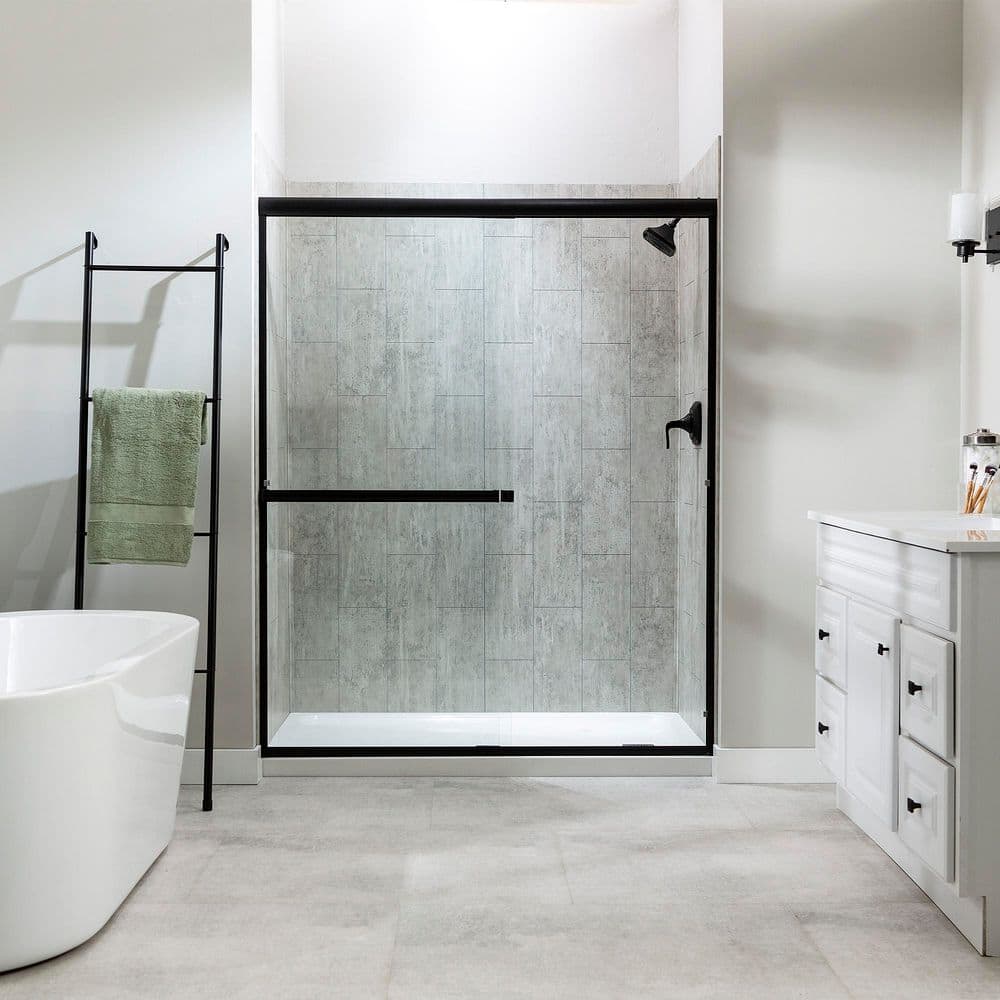 PALISADE 36 in. x 60 in. x 78 in. 4-Piece Glue-Up Alcove Shower Wall ...