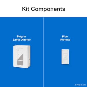 Lutron Caseta Smart Lamp Tap Dimmer and Remote Kit, for Table Lamps ...