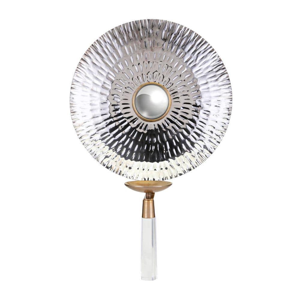 A & B Home 27 in. x 17 in. Shiny Polish/Gold Metal Work 75348 - The ...