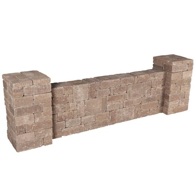 Pavestone RumbleStone Square 7 in. x 7 in. x 1.75 in. Cafe Concrete ...