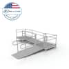 EZ-ACCESS PATHWAY 12 ft. L-Shaped Aluminum Wheelchair Ramp Kit with ...