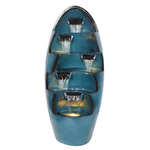 Alpine Corporation 31 in. Tall Multi-Level Rock Stone-Texture Polyresin ...